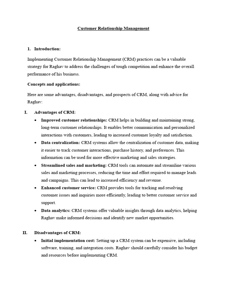 Customer Relationship Management Assignment | PDF | Customer Relationship Management | Sales