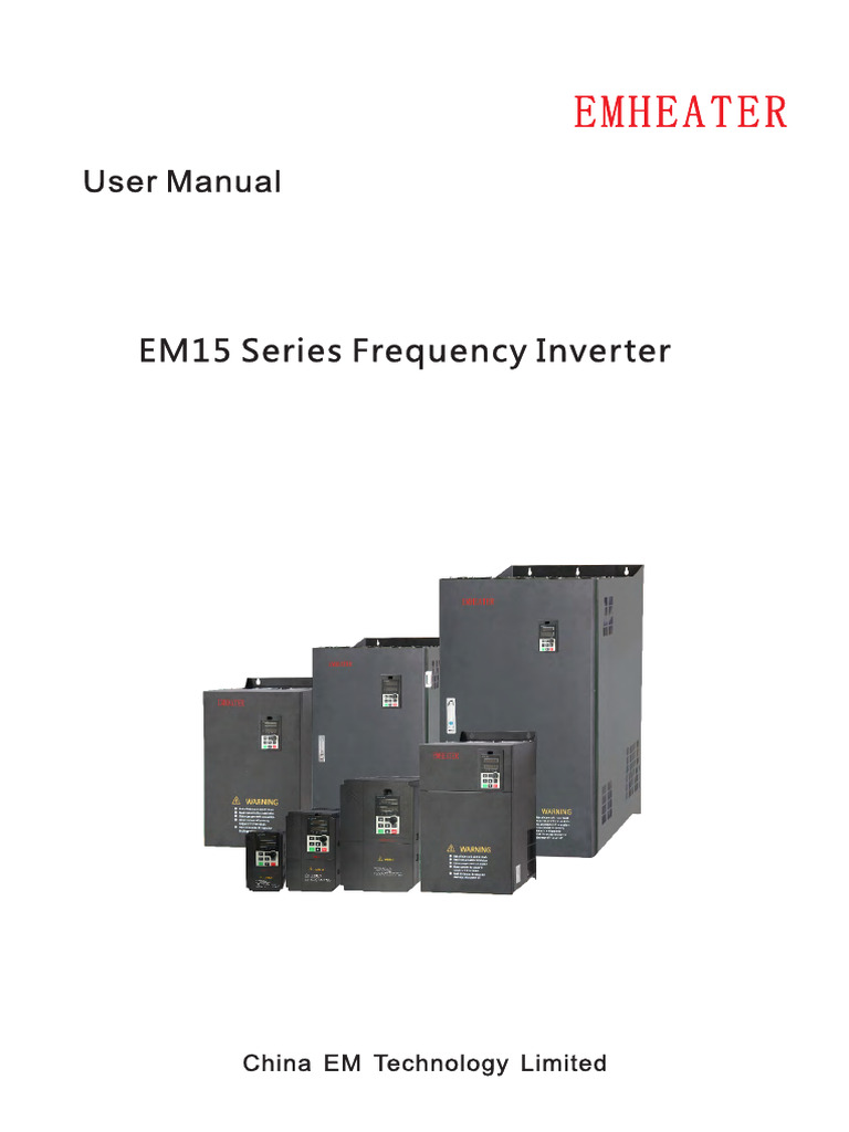 Emheater VSD Em15 G User Manual | PDF | Power Inverter | Electric Motor
