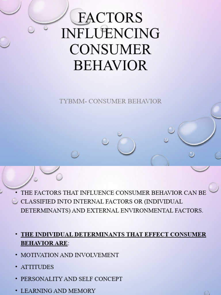 Factors Influencing Consumer Behavior12 | PDF | Behavior | Consumer ...