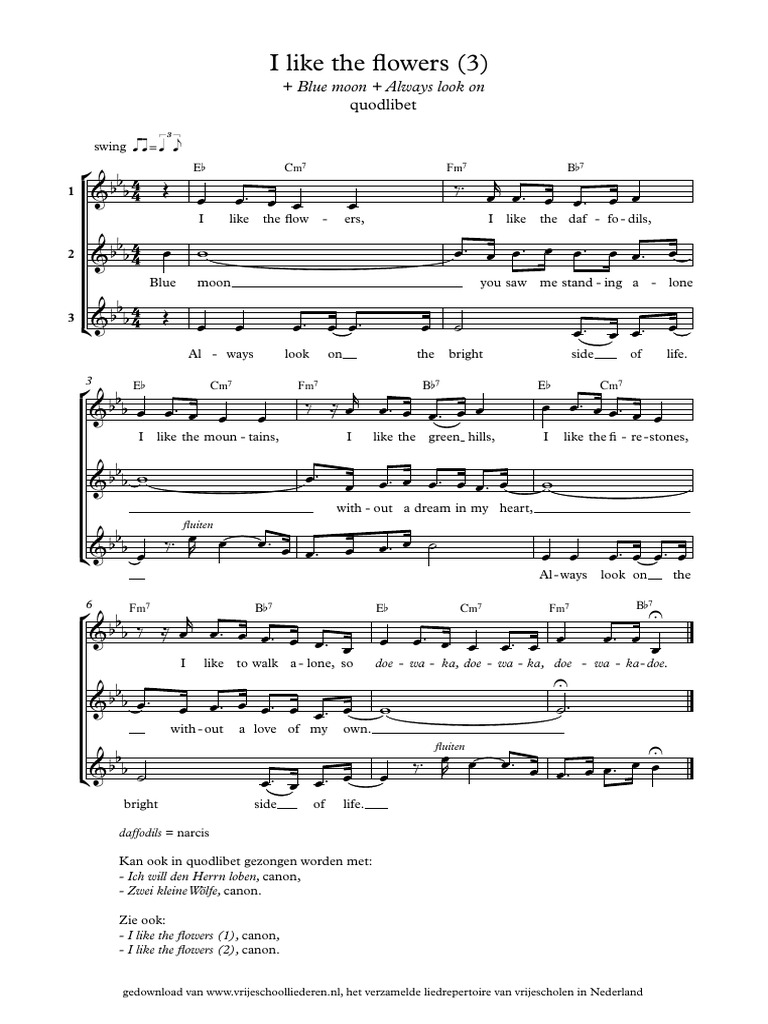I Like The Flowers (3) - Quodlibet | PDF