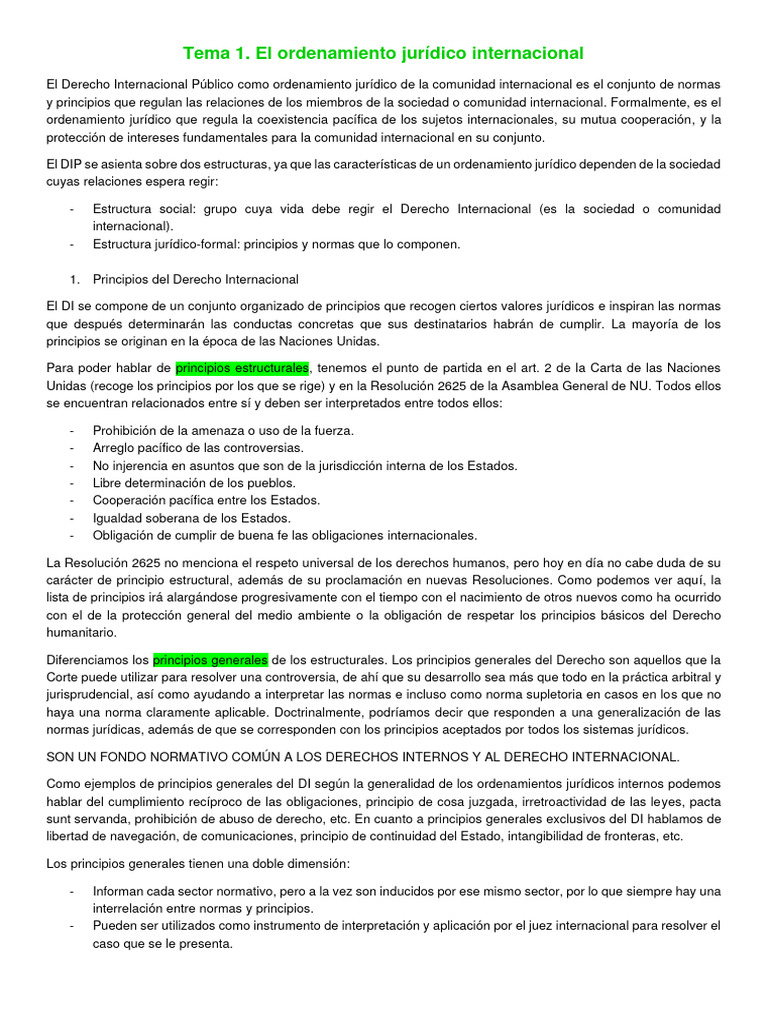 Tema 1 Dip | PDF | Tratado | Ley internacional