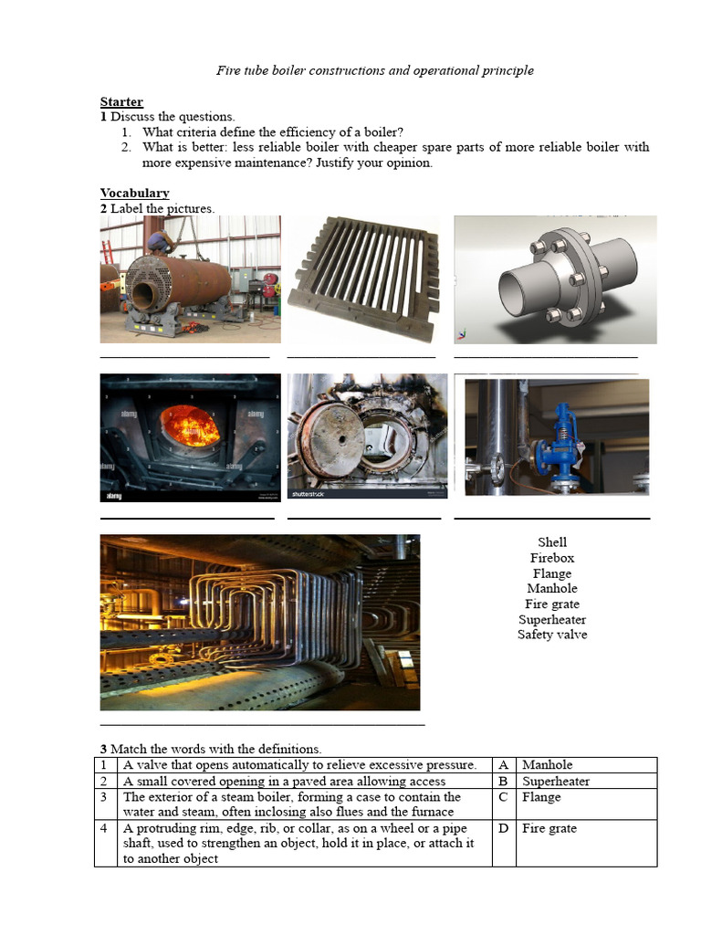 Lesson 2. Fire Tube Boiler Constructions and Operational Principle ...