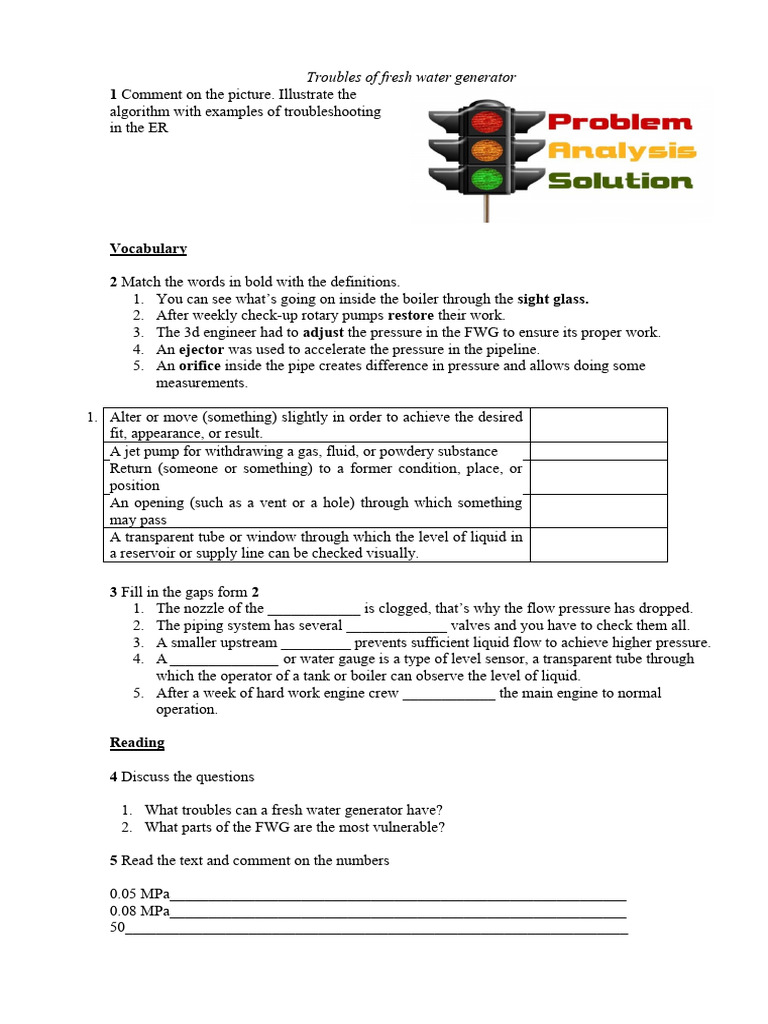 Marine Engineer's FWG Troubleshooting Guide | PDF | Water | Pump
