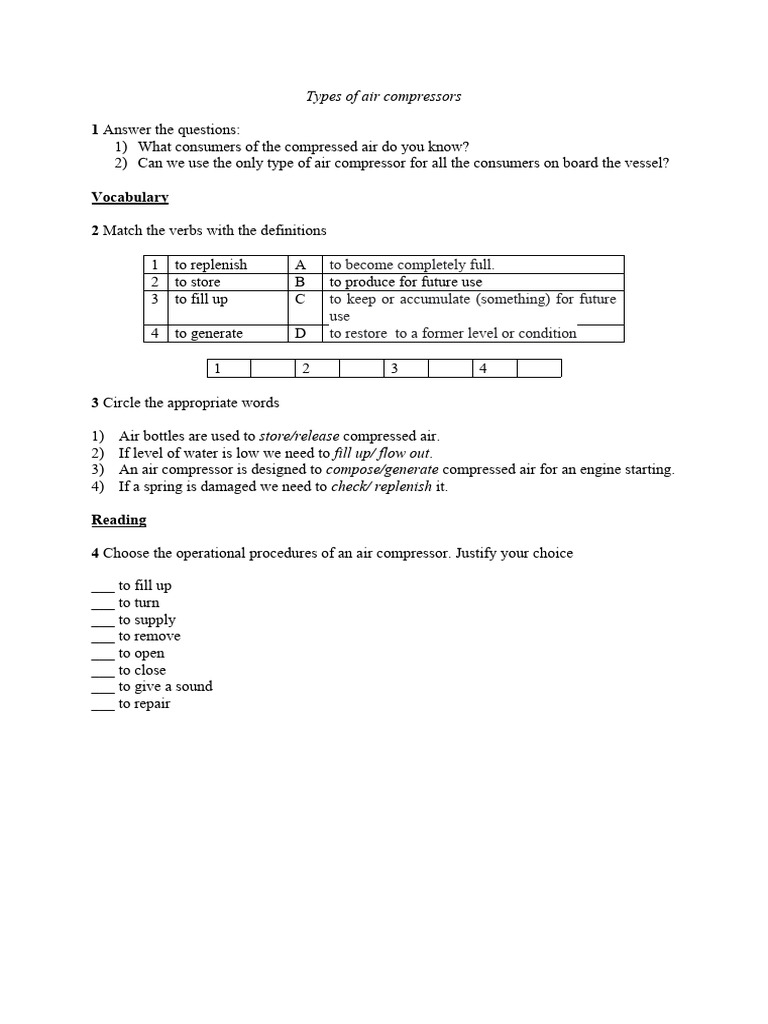Types of Air Compressors | PDF | Manufactured Goods | Equipment