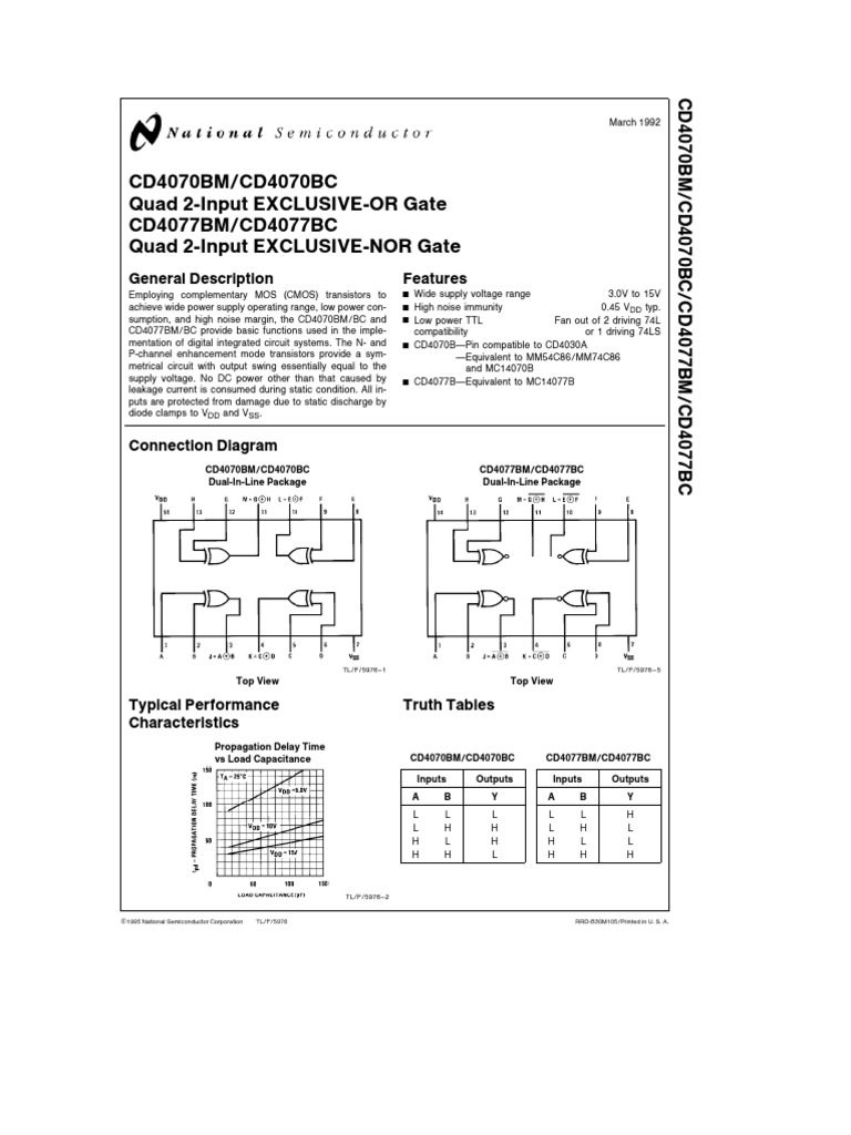 CD4070 | Cmos | Electronics