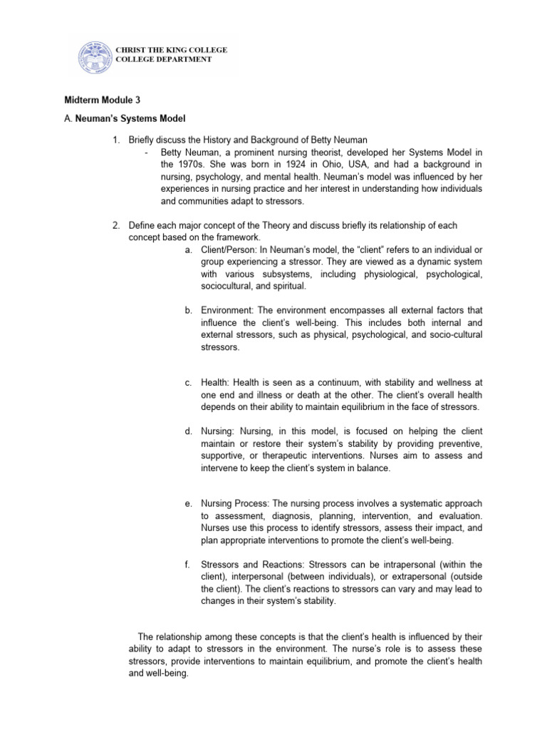 Midterm Task 3 | PDF | System | Stress (Biology)