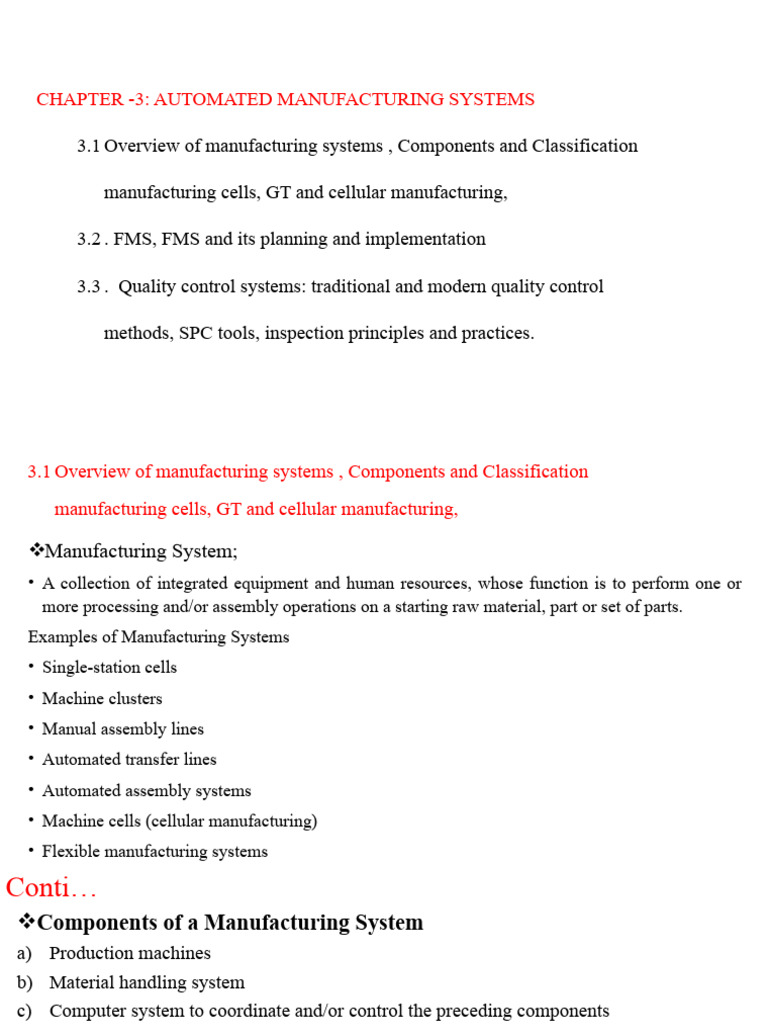 CH 3 Automated Manufacturing Systems | PDF | Histogram | Type I And ...