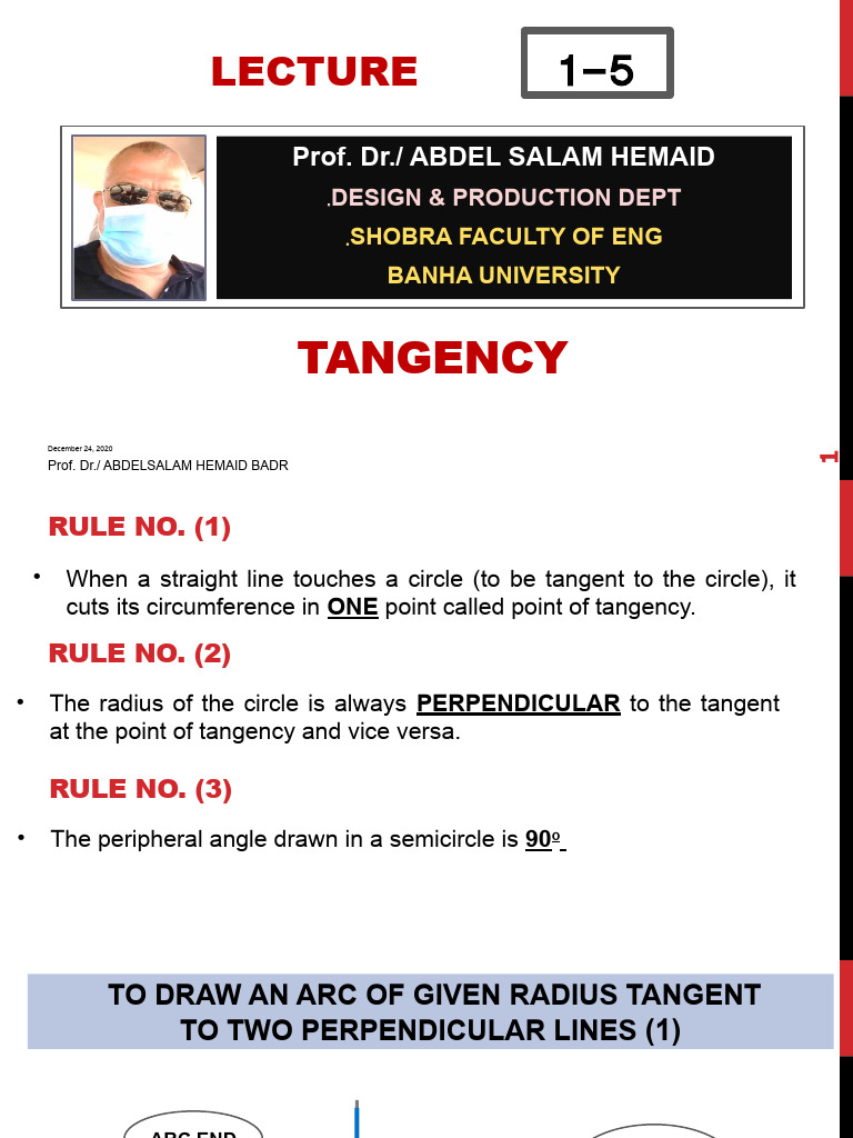 Lect (05) Tangency | PDF | Classical Geometry | Geometric Shapes
