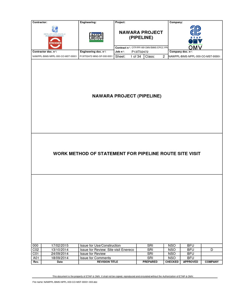 Nawppl-Bims-Nppl-000-Co-Mst-00001-000 - Method of Statement For ...