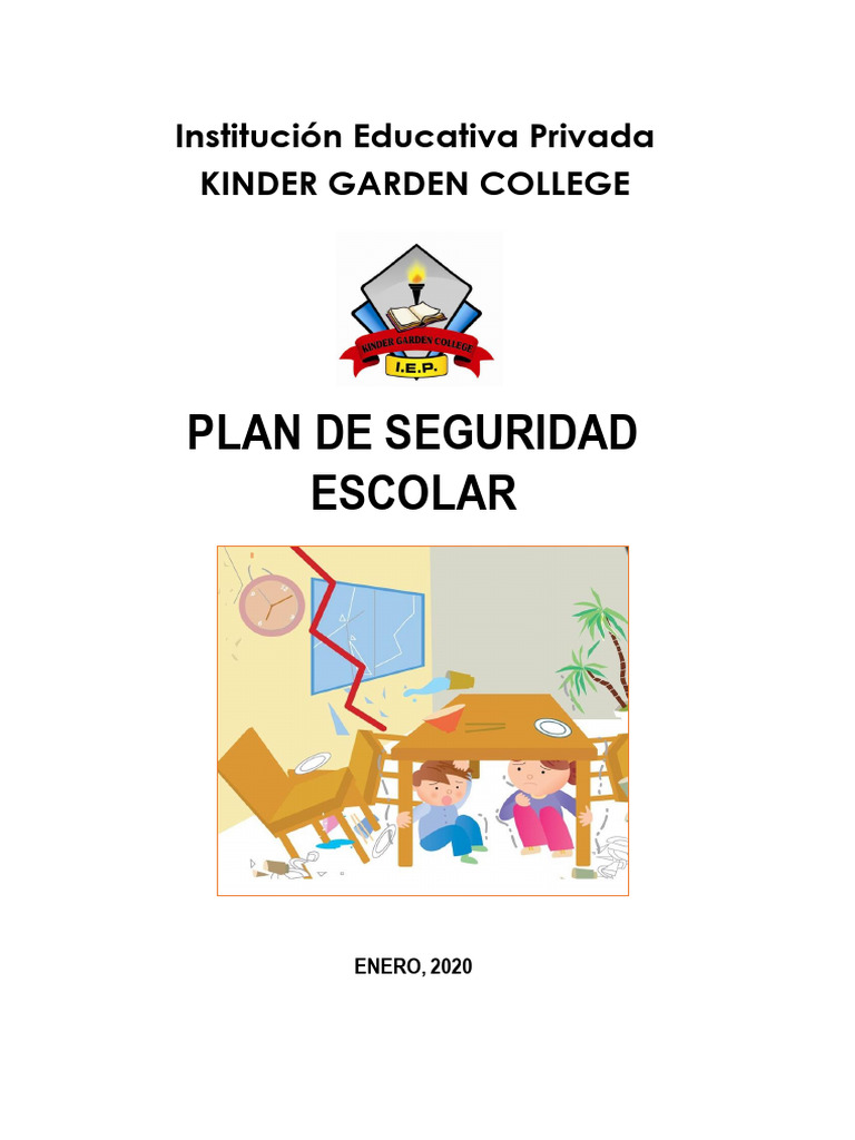 Plan de Seguridad Escolar2020 | PDF | Riesgo | Reanimación cardiopulmonar