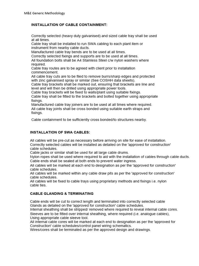 RAMS Generic Statements | PDF | Pump | Pipe (Fluid Conveyance)