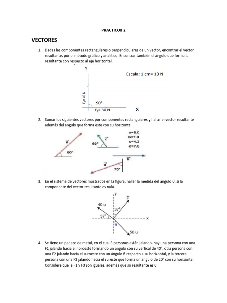 Practico 2 - Vectores | PDF