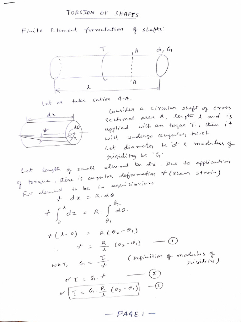 03 Torsion of Shafts | PDF