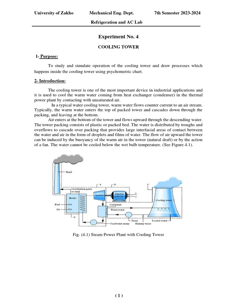 Experiment 4 (2023) - 2 | PDF | Enthalpy | Heat Exchanger