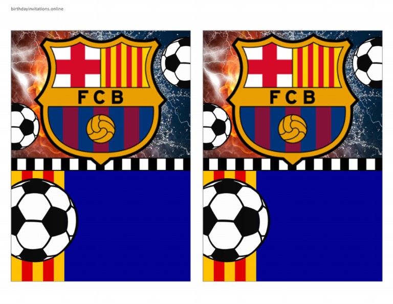 Barcelona-FC-Birthday-Invitation-BLANK | PDF