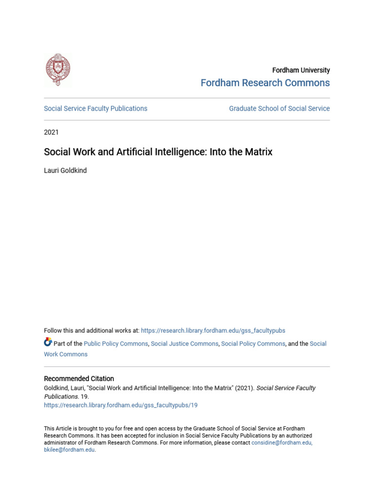 Social Work and Artificial Intelligence - Into The Matrix | PDF ...
