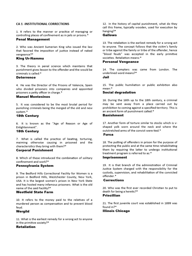 Ca 1 | Download Free PDF | Probation | Prison