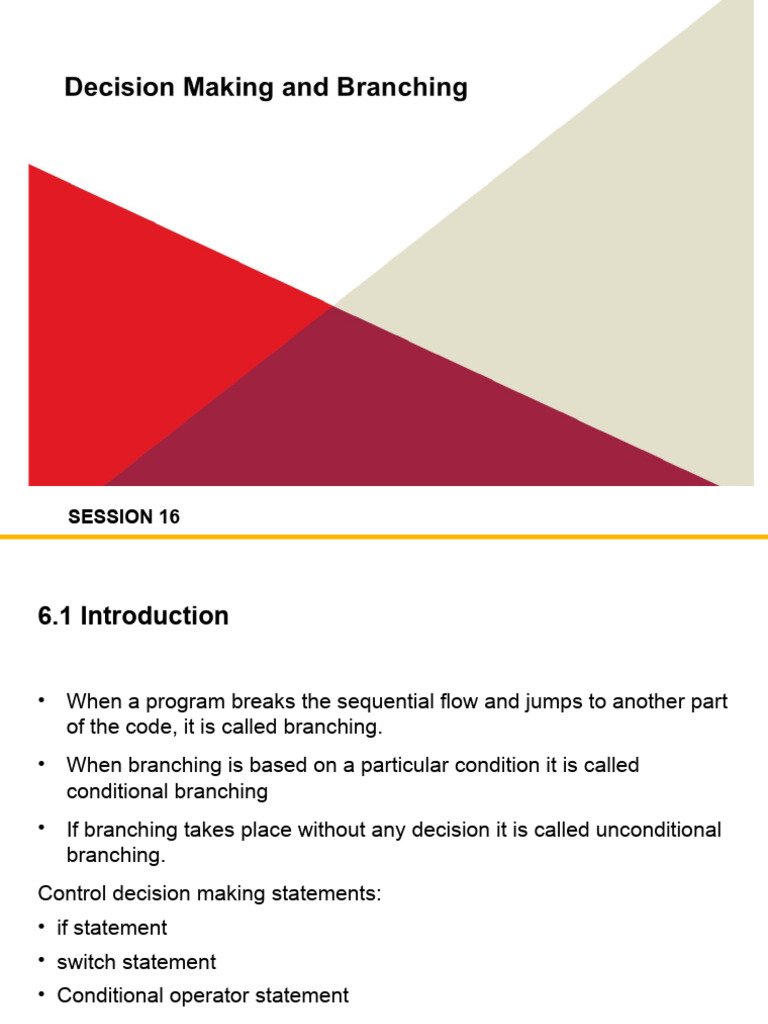 Session 16 IF ELSE | PDF | Software Development | Computer Programming