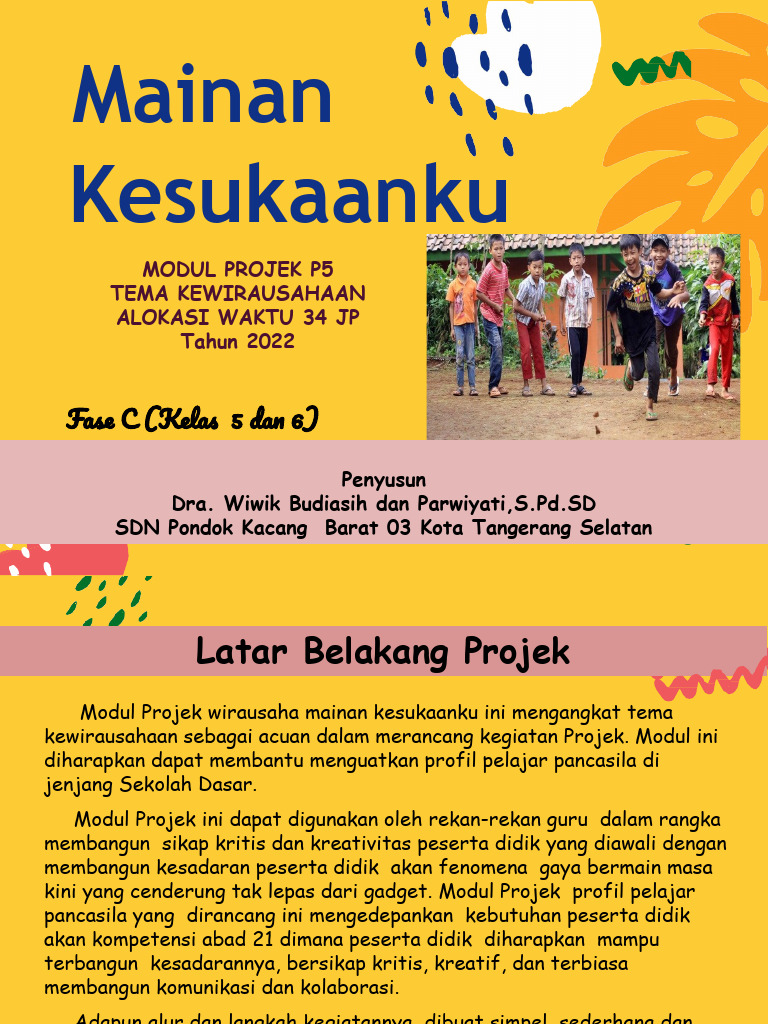 Modul Projek Kewirausahaan - Mainan Kesukaanku - Fase C | PDF Modul Projek Kewirausahaan - Mainan Kesukaanku - Fase C | PDF