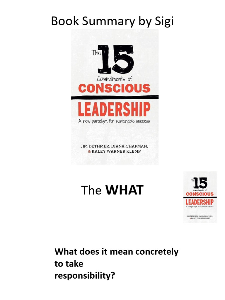 15 Commitments of Conscious Leadership Summary | PDF | Psychological Concepts | Psychology