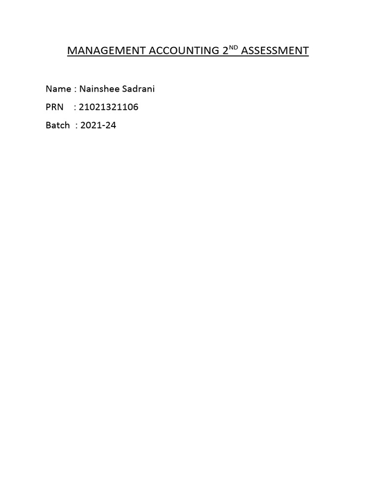 Nainshee Sadrani - Ma Assignment | PDF | Equity (Finance) | Expense