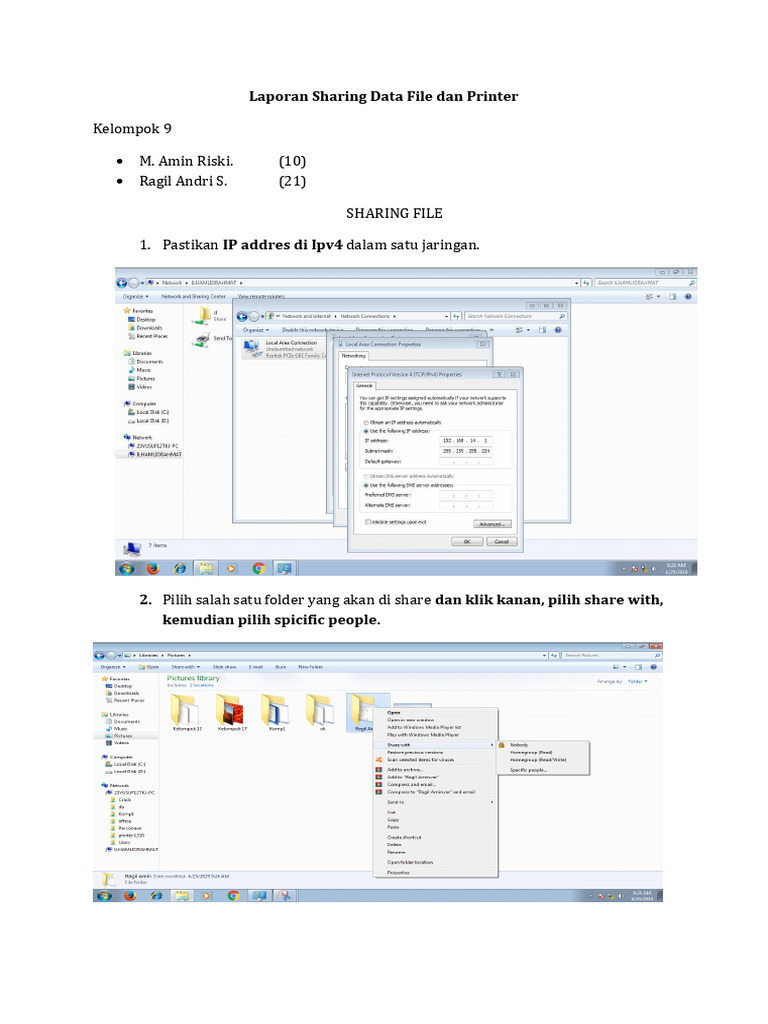 Konfigurasi Sharing Printer | PDF