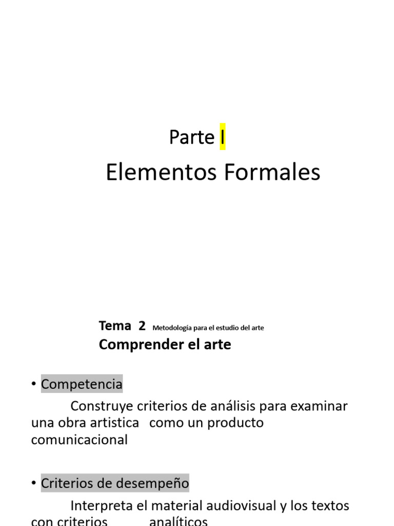 Elementos Formales I | PDF | Color | Amarillo
