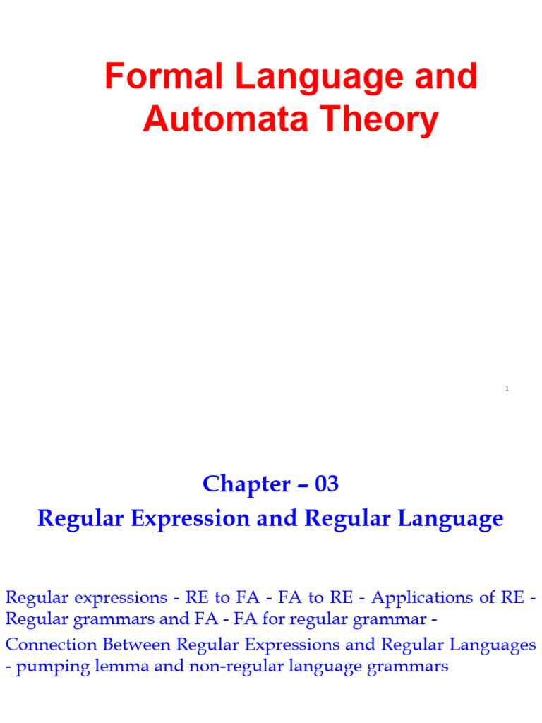 Regular Expressions & Automata Theory | PDF | Regular Expression | Linguistics