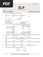 IUPAC & Structure Isomerism Practice Questions | PDF | Isomer | Organic ...