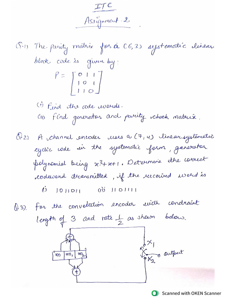 ITC Assignment - 2 | PDF