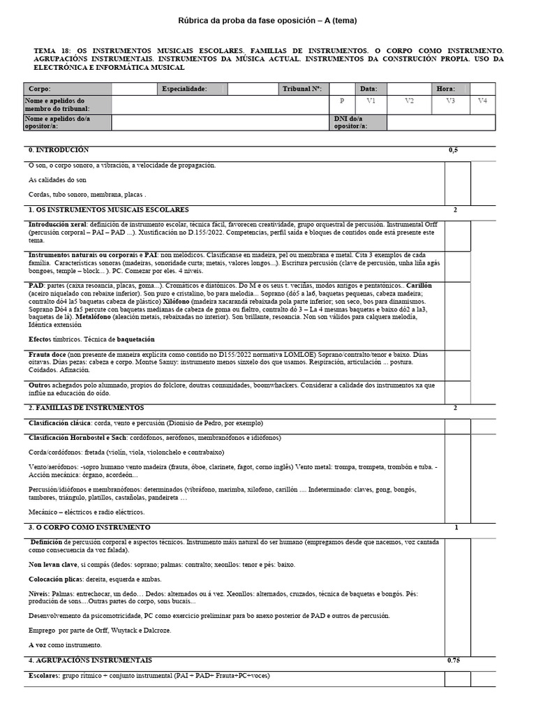 Rúbrica_Tema_18 | PDF