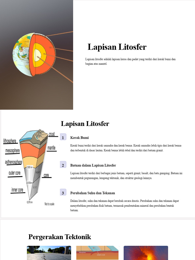 Lapisan Litosfer | PDF | Sains & Matematika