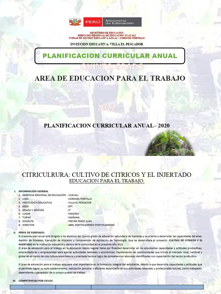 Pca - Ept - 5° - 2019 | PDF | Iniciativa empresarial | Riego