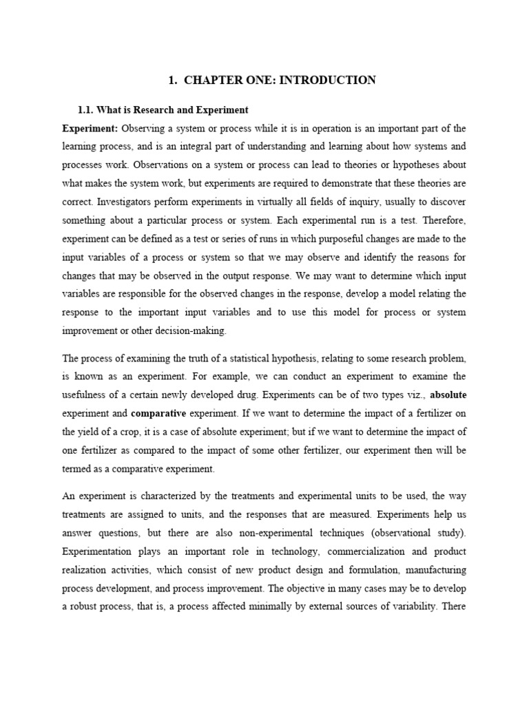 Chapter One | PDF | Experiment | Scientific Method
