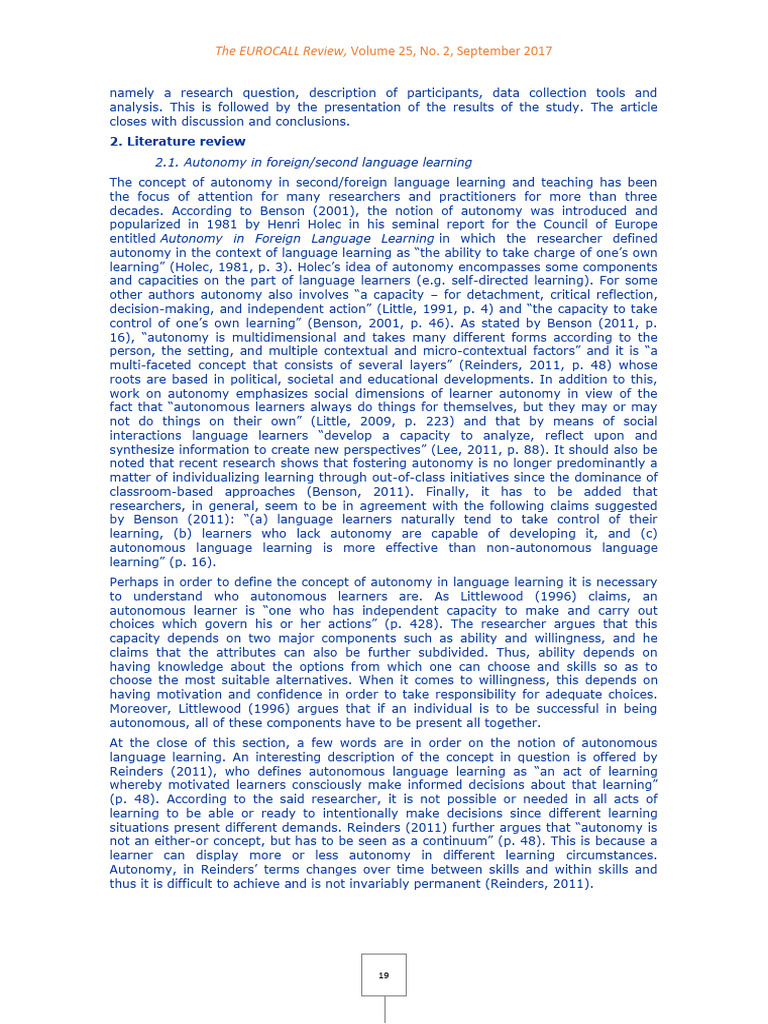 Subject | PDF | Autonomy | Learning