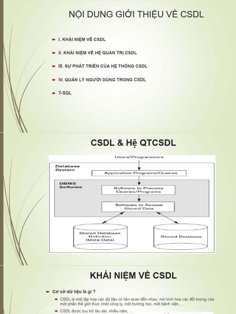 Slide 2 Gioi Thieu Ve CSDL | PDF