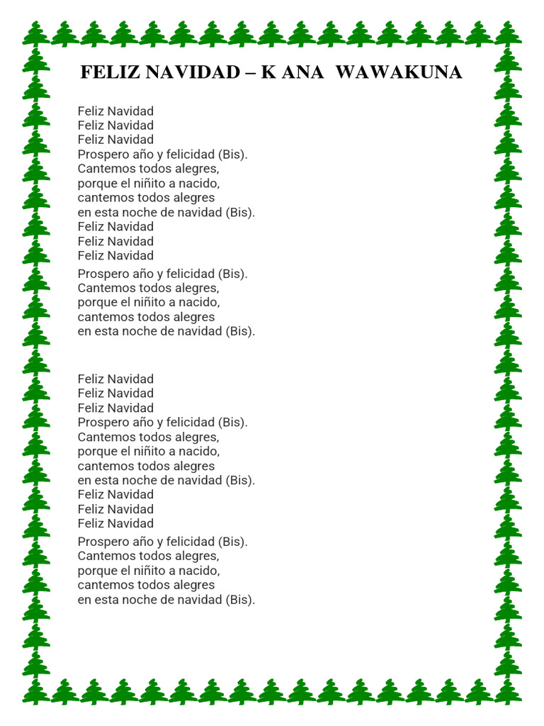 Feliz Navidad Letra 5º A Pdf Religión Y Espiritualidad