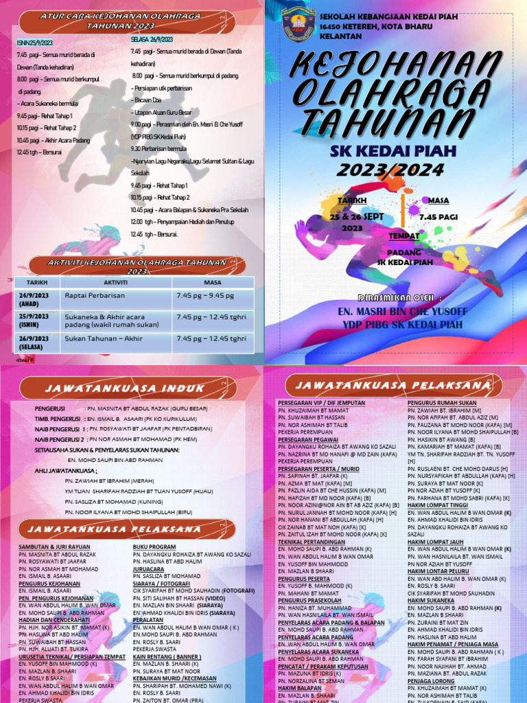 Buku Program Sukan Tahunan 2023 SKKP | PDF