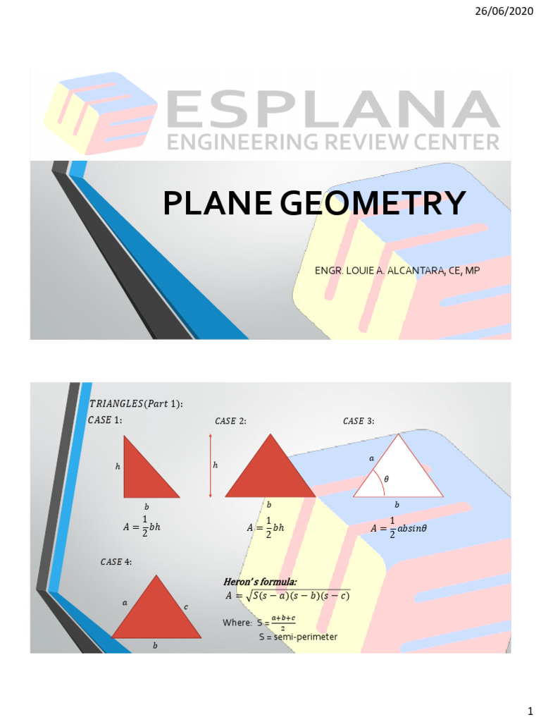 Plane Geometry Pdf Triangle Geometry Euclidean Plane Geometry