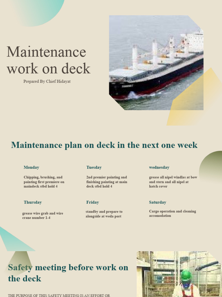 Maintenance Work On Deck | PDF | Shipping | Ships