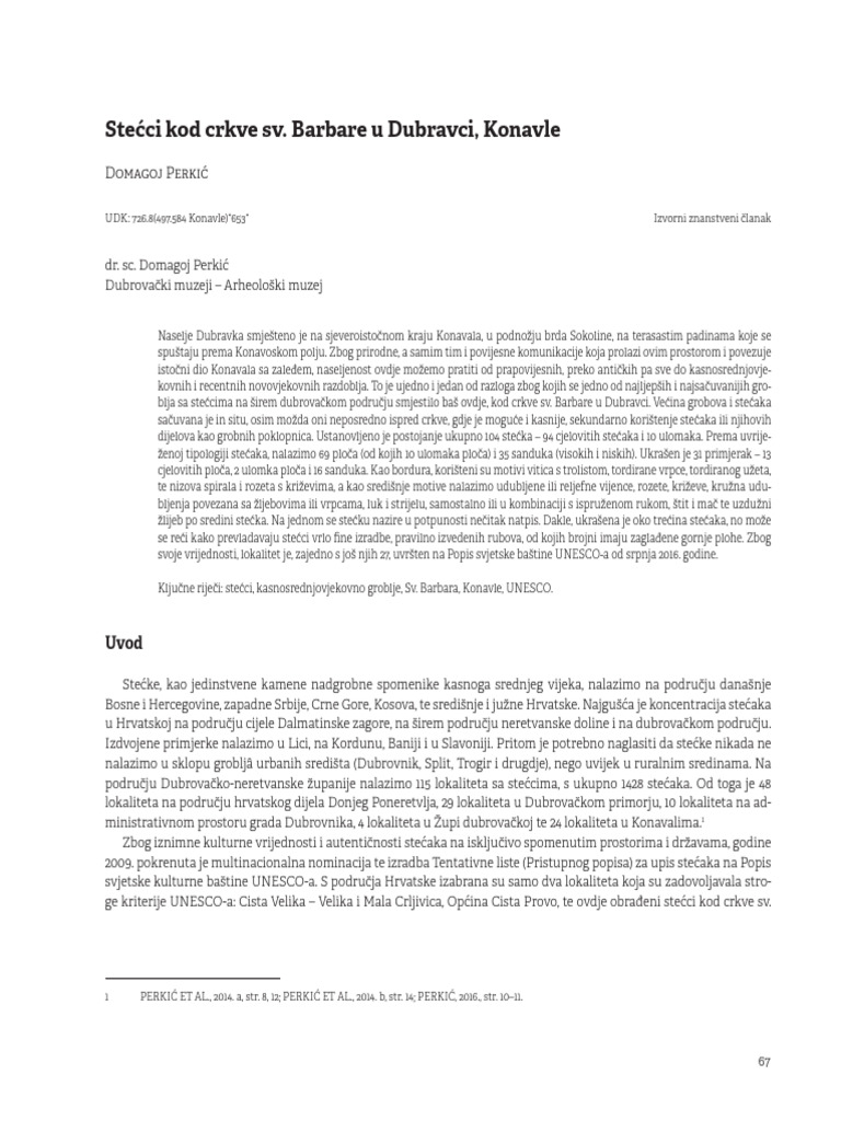 Stecci Kod Crkve SV Barbare U Dubravci K | PDF