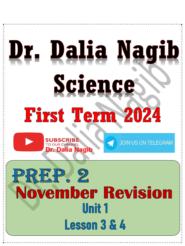 DR - Dalia Nagib November Revision-Science Prep 2 | PDF | Water ...