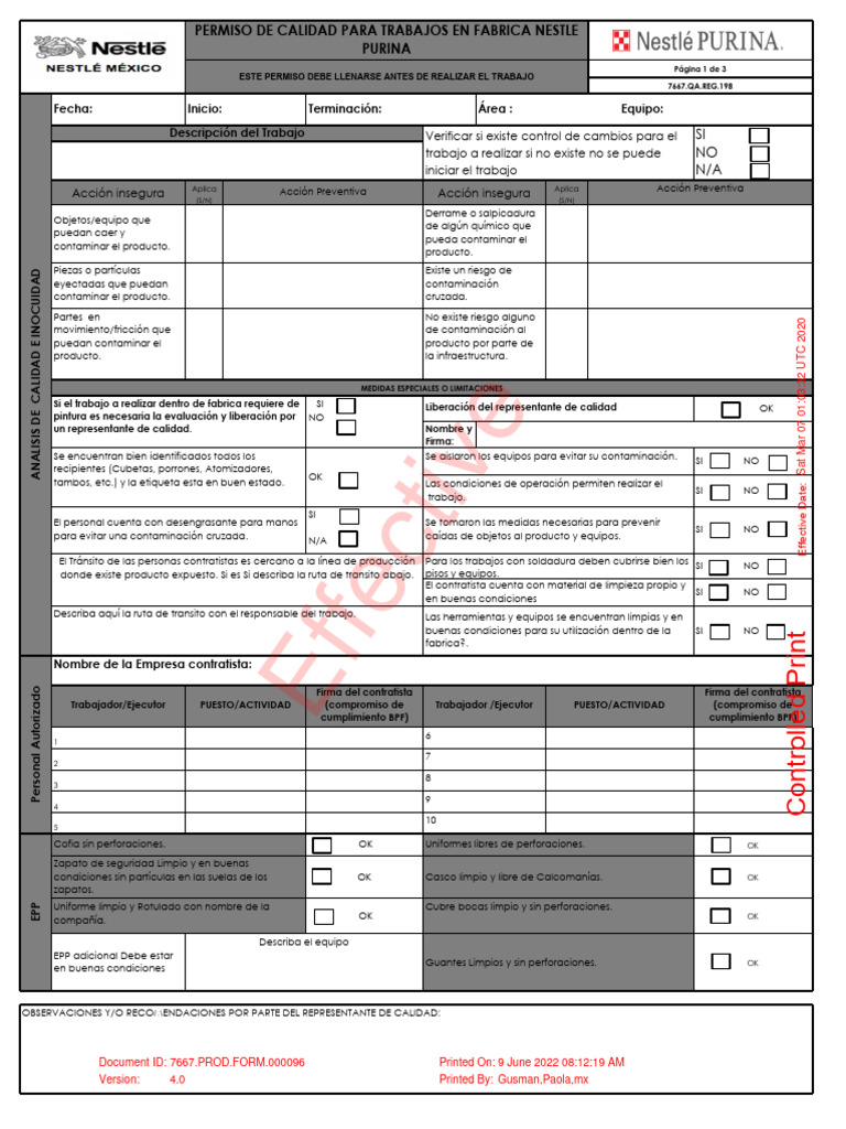 7667.PROD - FORM.000096 - Permiso de Calidad para Trabajos en Fábica ...