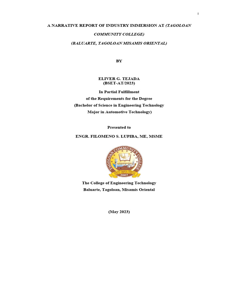 TEJADA-Narrative-Report-2 | PDF | Knowledge | Cognition