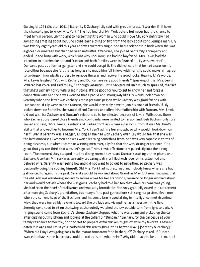 Gu Lingfei 1041 Chapter 1041 | PDF | Laughter | Food And Drink