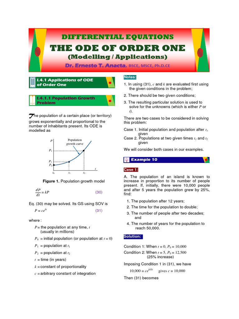 Applications of ODE 1 | PDF | Force | Weight