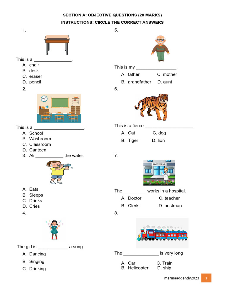 English Questions Elementary School | PDF | Foods | Food And Drink