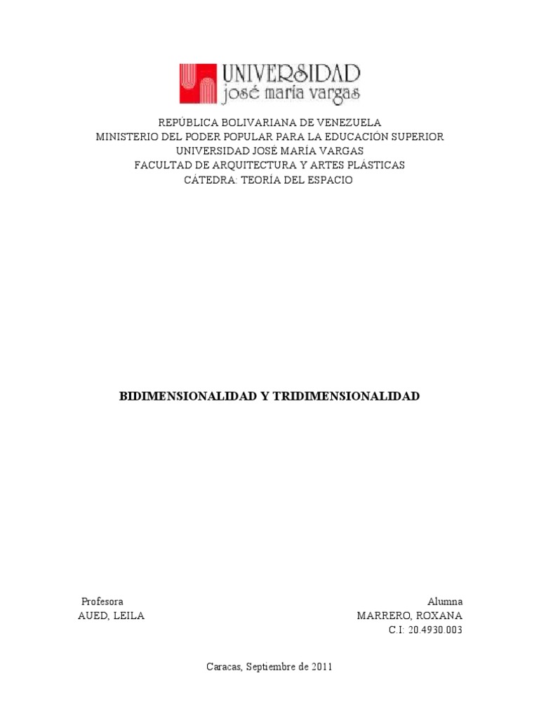 Bidimensionalidad y Tridimensionalidad | PDF | Dimensión | Geometria ...