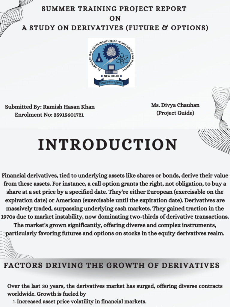 Options and Futures in Derivatives Study | PDF | Option (Finance ...
