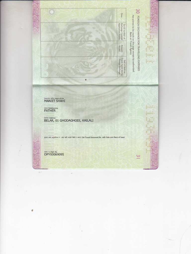 Passport Backside | PDF